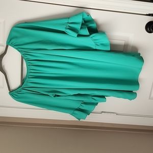 Emma Rose | Tops | Emma Rose Green Peasant Blouse | Poshmark